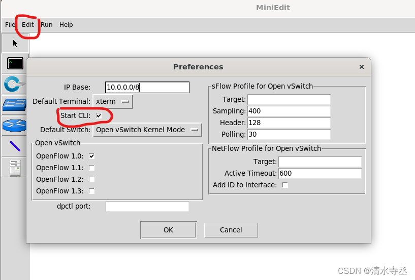[SDN]Mininet中的miniedit问题汇总_mininet保存空白-CSDN博客