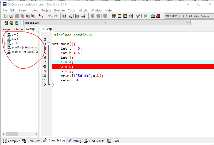 关于DevC++调试一些问题的解答_devc调试左边不出现数据-CSDN博客