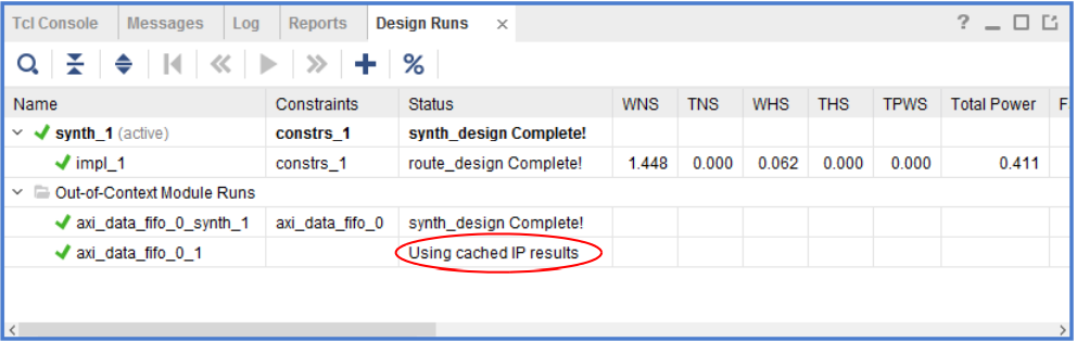 Vivado IP Status显示为“Using cached IP results“，变更回“synth_design Complete“方法-CSDN博客