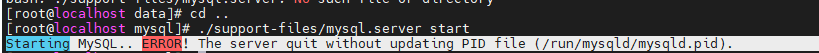Linux 常规安装MySQL 执行启动命令报错（附安装方法）_starting mysql error! couldn't find mysql server-CSDN博客