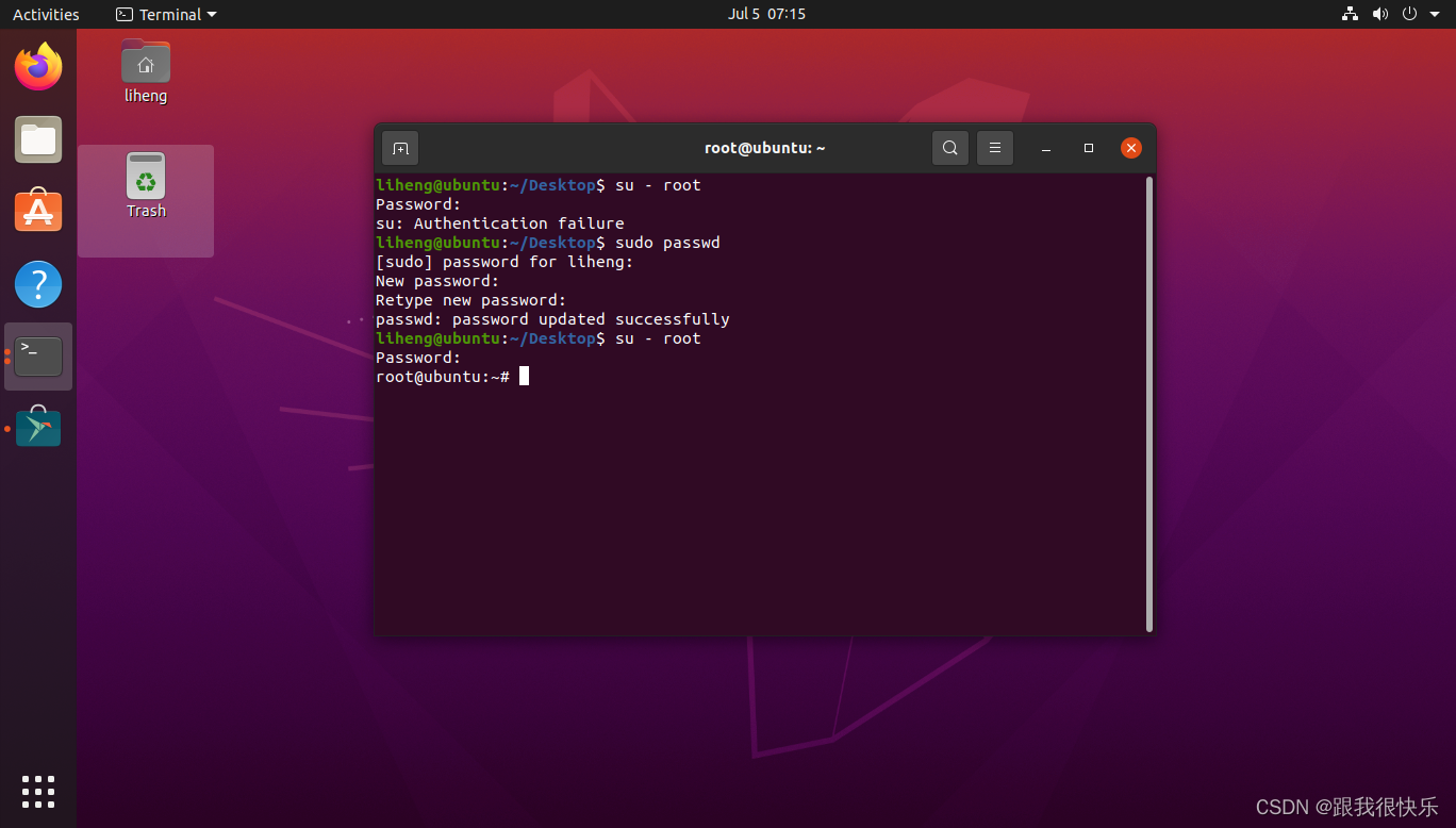 Ubuntu设置root密码_ubuntu解锁root-CSDN博客