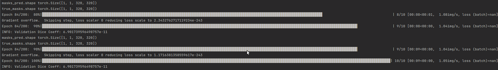 ValueError: Target size (torch.Size([4, 20, 320, 320])) must be the same as input size (torch ...