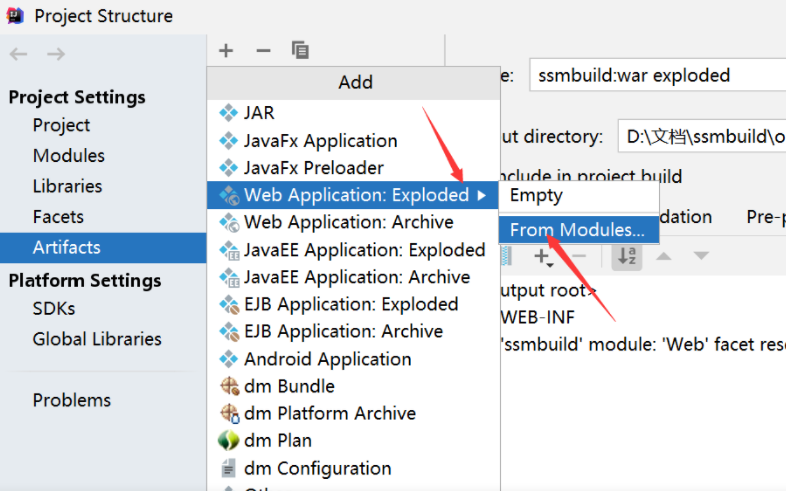 Artifact ssmbuild:war exploded: Error during artifact deployment. See server log for details ...