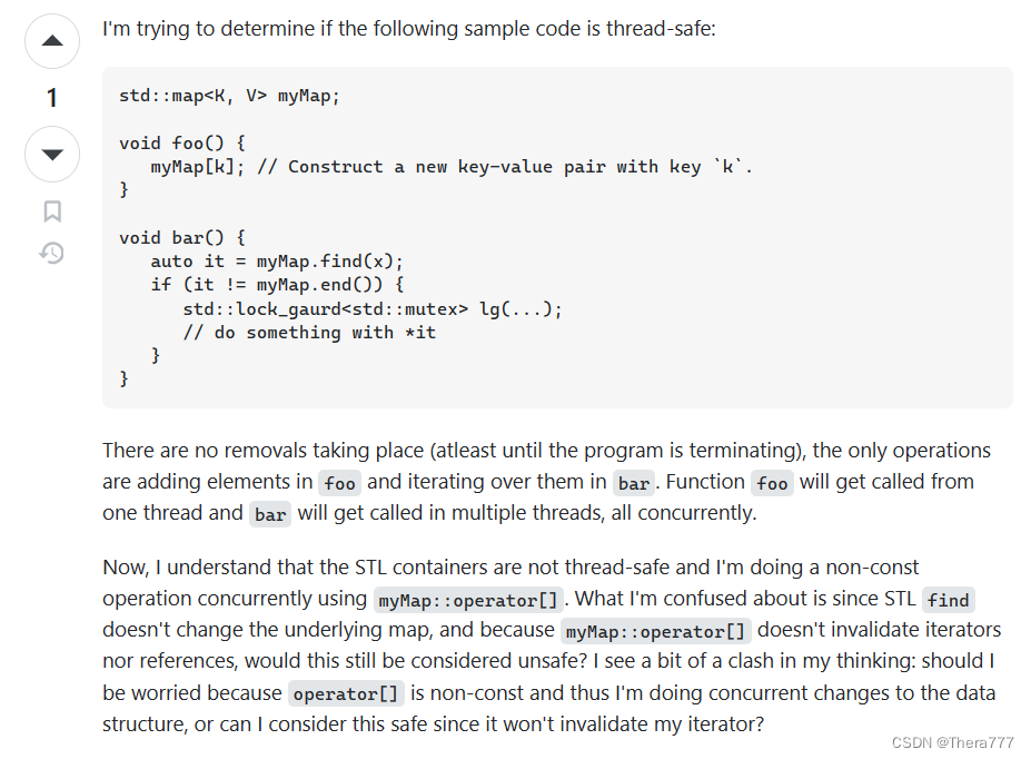 关于C++ std::map的线程安全问题_std::map 线程安全-CSDN博客