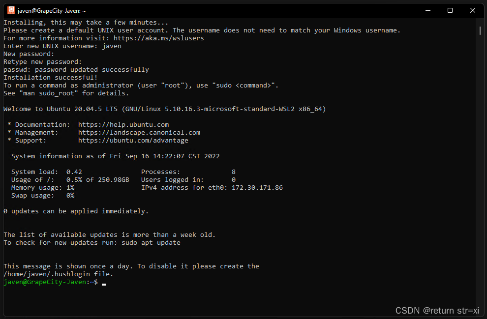 使用WSL2技术在Windows子系统中安装Ubuntu并安装docker及docker-compose（图文详细教程）_wsl docker compose-CSDN博客
