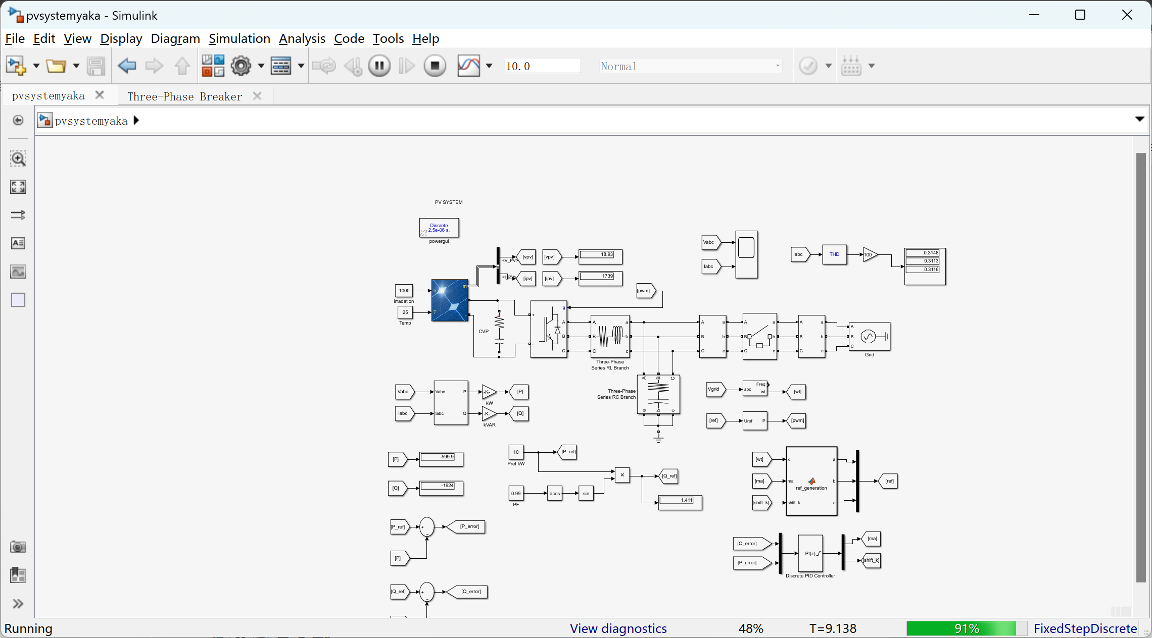 三相光伏电站(Simulink实现)_simulink光伏板串联和并联-CSDN博客