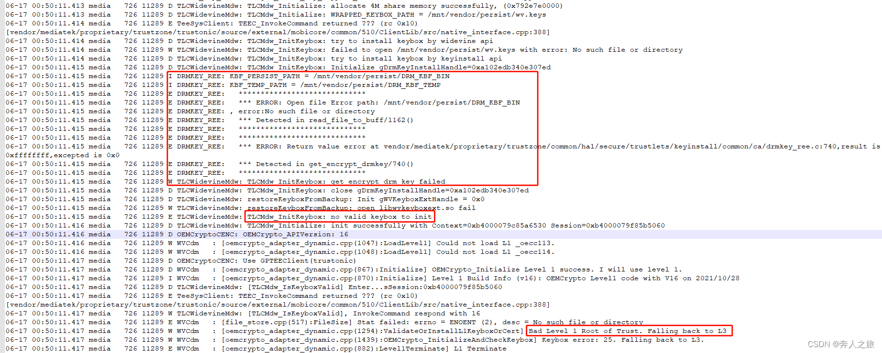 【Widevine L1】MTK平台基于Trustonic TEE方案widevine keybox异常log-CSDN博客