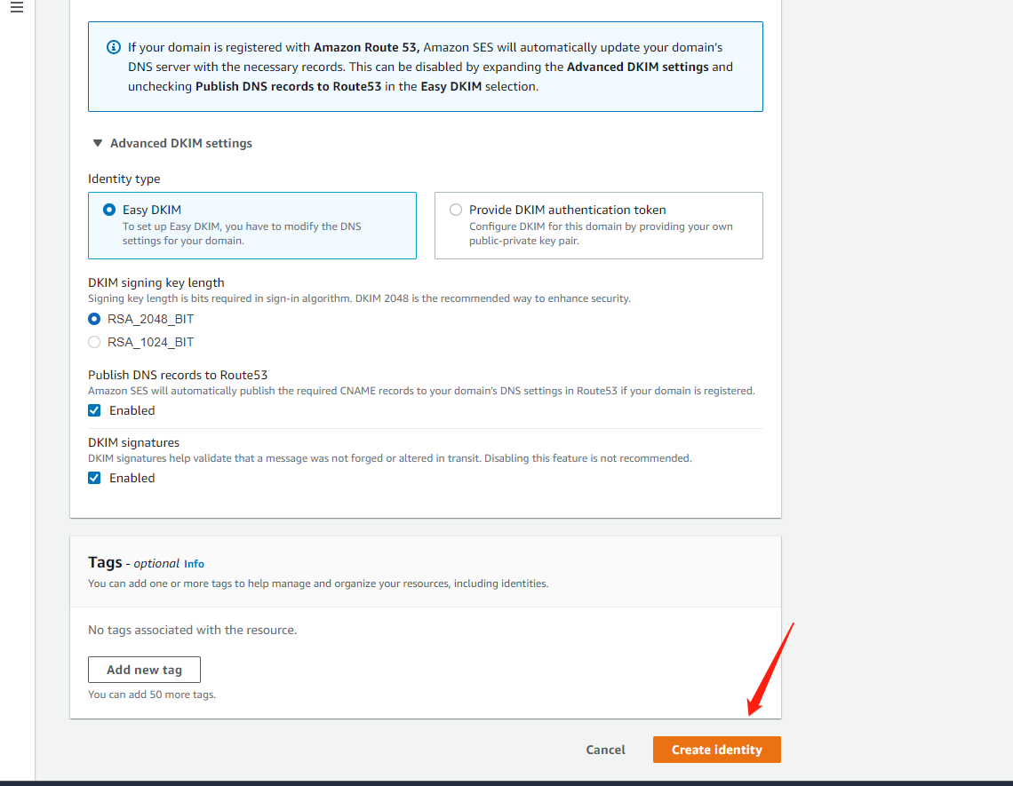 amazon配置邮件推送服务 | 笔记