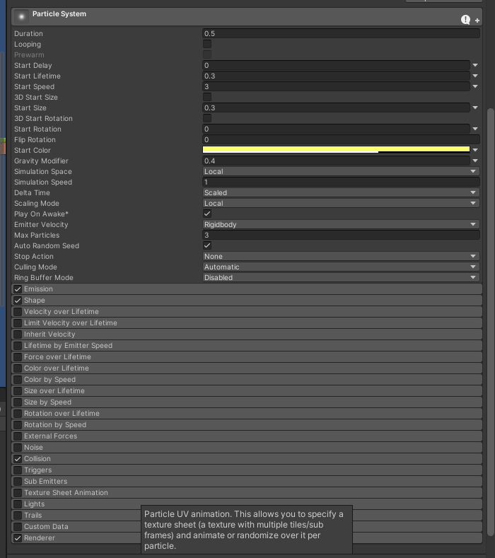 unity中设置子弹碰撞特效_unity人物碰到物体触发粒子_CertainLan的博客-CSDN博客
