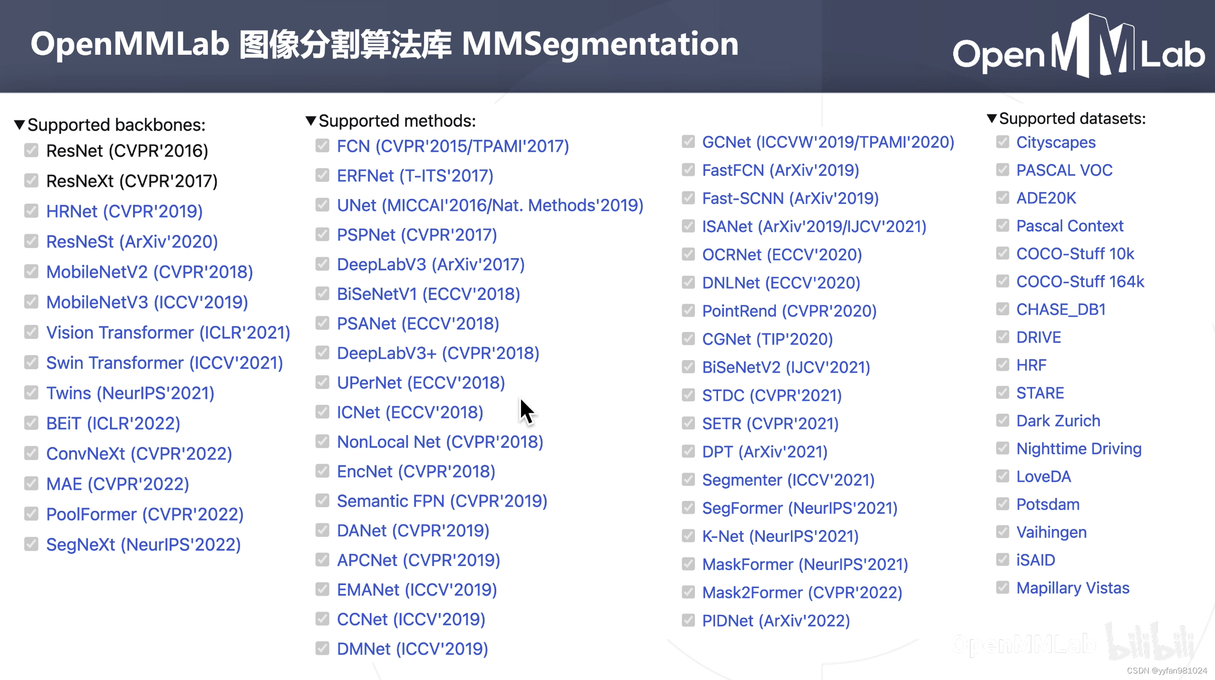 MMSegmentation（OpenMMLab AI实战营笔记8）_mmsegmentation 是什么-CSDN博客