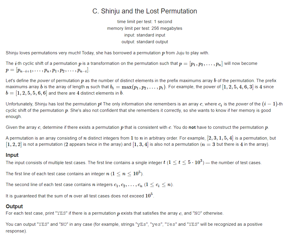 C. Shinju and the Lost Permutation_shinju and the lost permutation t-CSDN博客