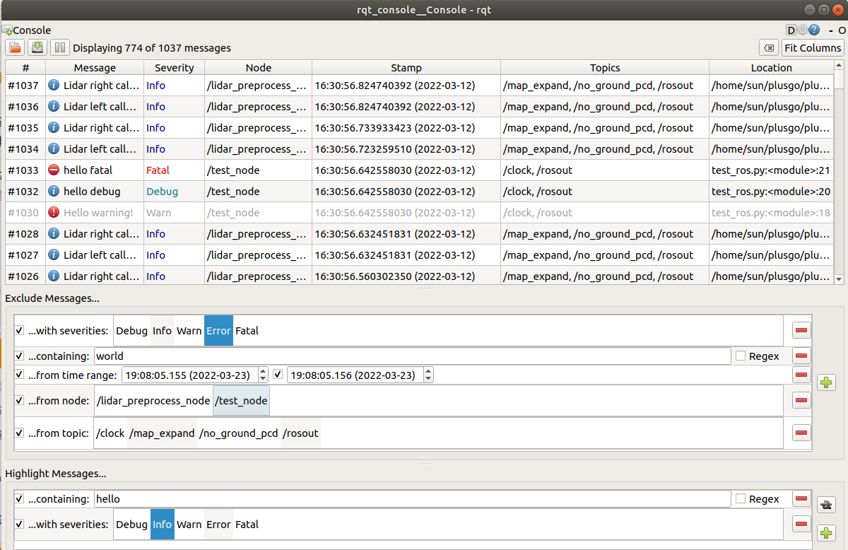 关于ROS日志ROS_INFO需要知道的一些东西_python rosinfo-CSDN博客