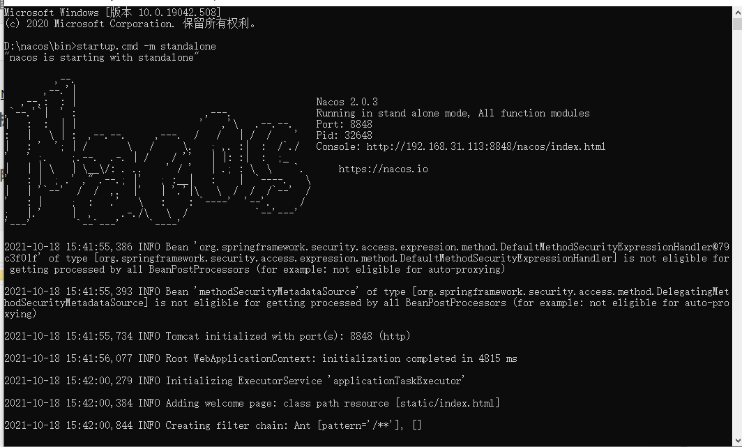 Nacos2.0.3 Windows下的启动与配置_windows服务器nacos 2.03-CSDN博客