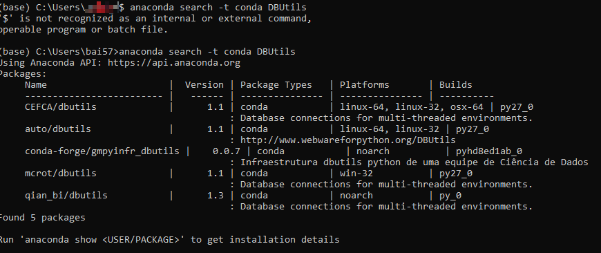 Anaconda安装找不到的依赖包，以DBUtils包为例_conda install dbutils-CSDN博客
