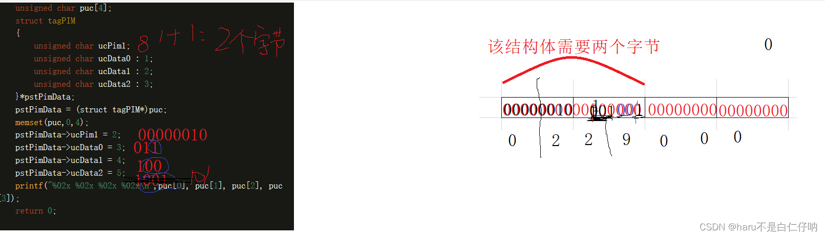 结构体实现位段功能 Csdn博客