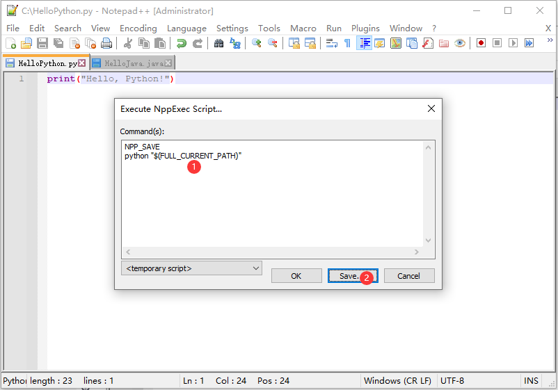 Notepad++安装NppExec插件运行JAVA和PYTHON程序-CSDN博客