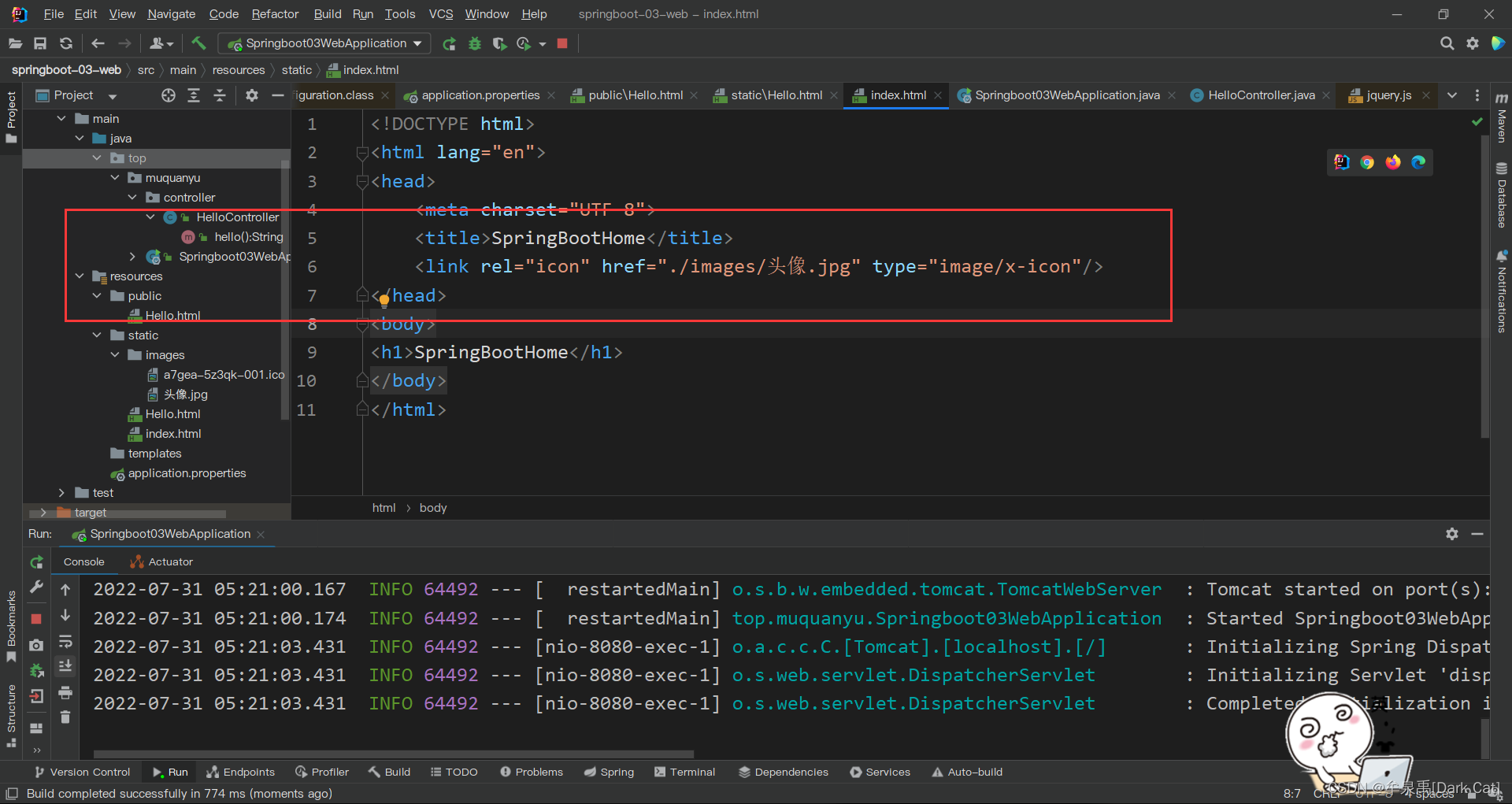 SpringBoot 06 首页和图标定制_springboot icon-CSDN博客