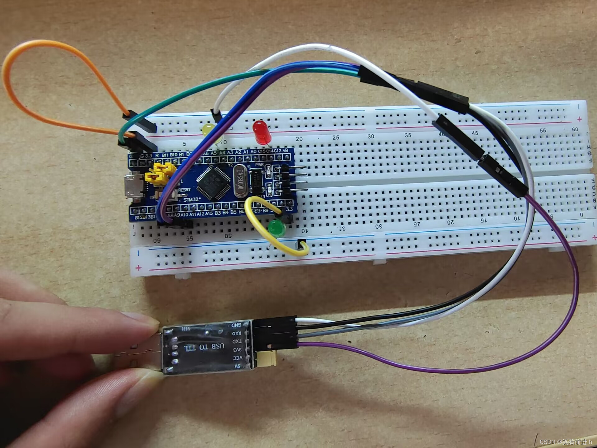 嵌入式stm32入门之stm32点灯实践(1)——基础理论 Stm32最小版插面包板 Csdn博客