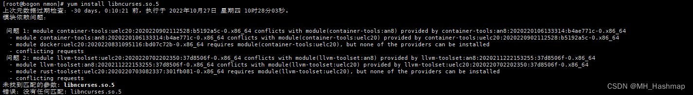 安装nmon报错./nmon: error while loading shared libraries: libncurses.so.5: cannot open shared object ...