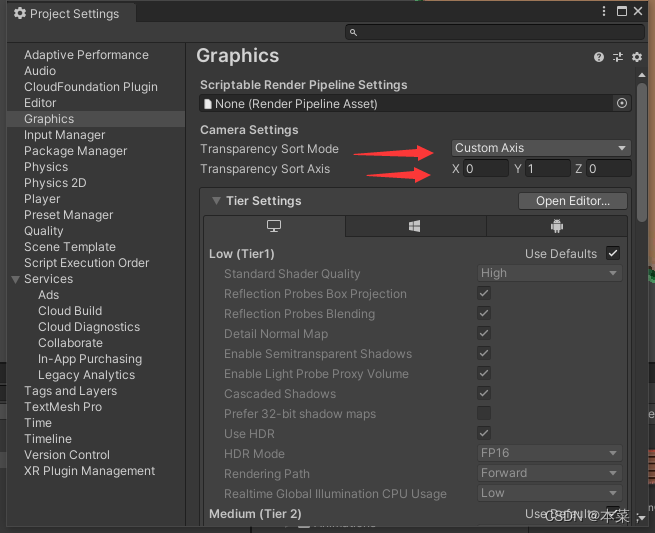 Unity学习笔记：实现伪透视效果【By Chutianbo】_unity transparency sort axis-CSDN博客
