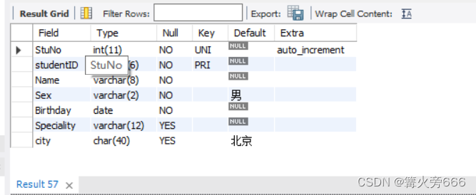 在数据库stuexpm中,编写和调试创建表、查看表、修改表、删除表的代码查看表stu的字段信息的代码 Csdn博客