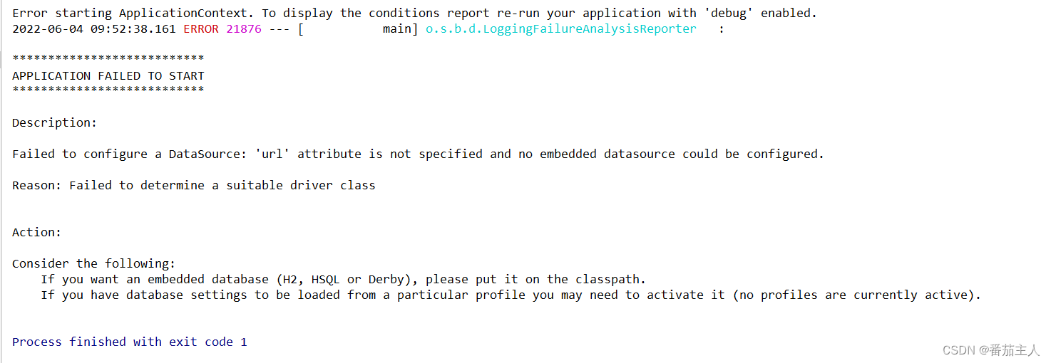 Reason Failed To Determine A Suitable Driver Class Csdn博客