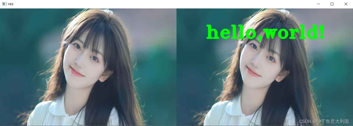 Opencv Puttext函数字符类型 