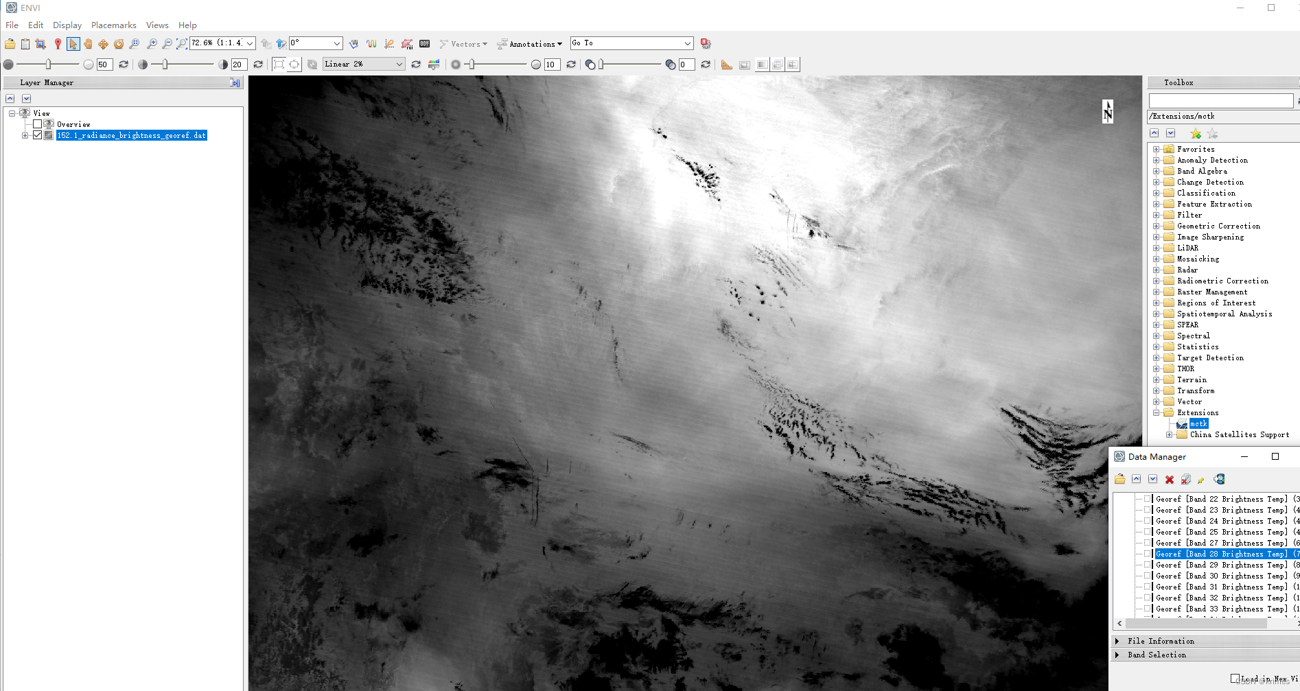 使用ENVI对modis MOD02图像数据转换亮度温度进行标准差计算_envi计算标准差-CSDN博客