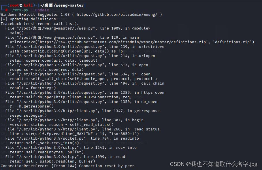 kali下的wesng初体验_wes ng-CSDN博客