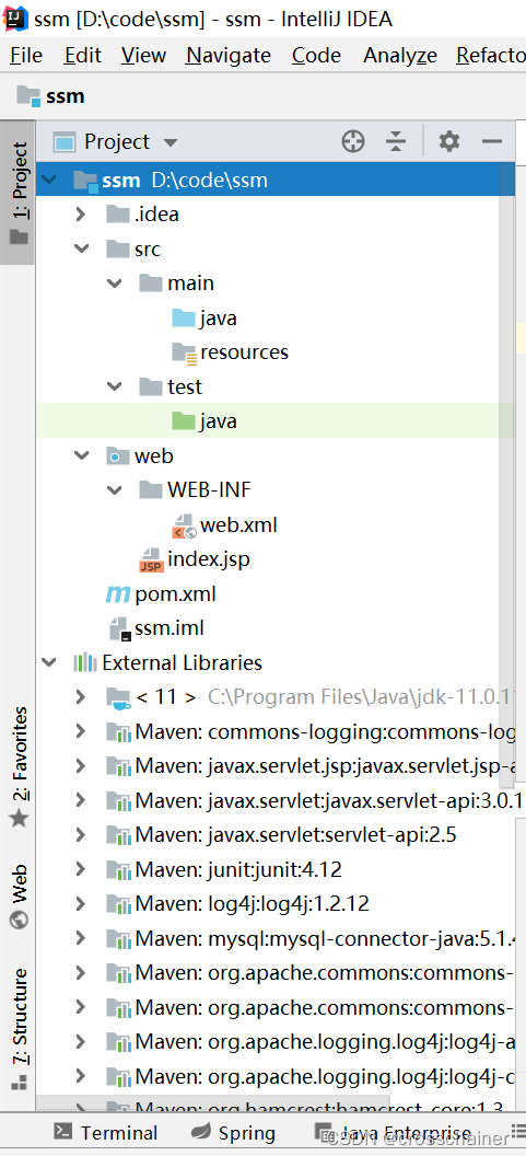 超详细IDEA配置SSM环境_idea导入ssm项目-CSDN博客