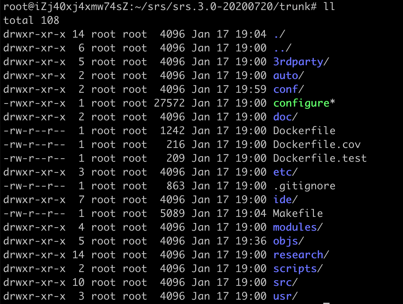 SRS streaming media server - stand-alone environmental construction and source code directory ...