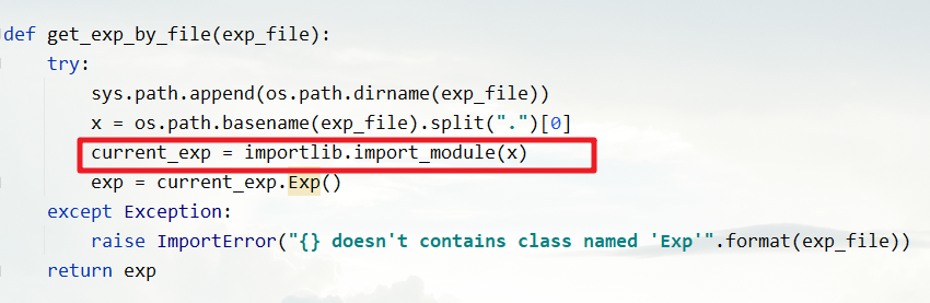 【解决】ImportError: {} doesn‘t contains class named ‘Exp‘_doesn't contains class named 'exp-CSDN博客