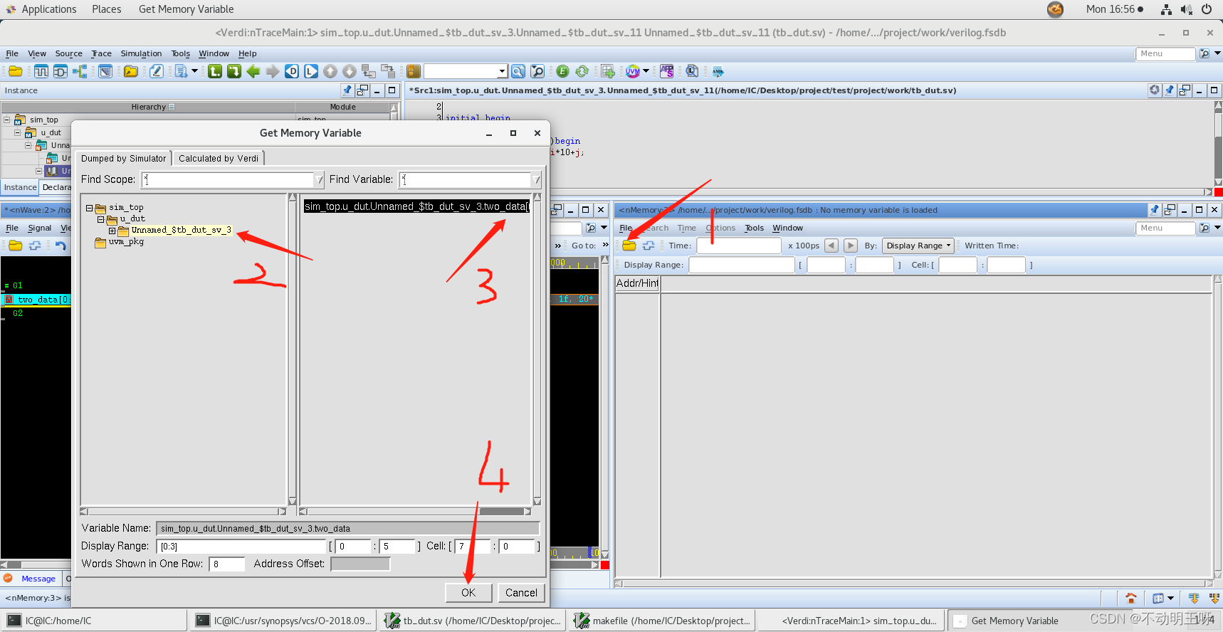 system verilog verdi vcd查看二维数组_verdi中如何显示二维数组-CSDN博客