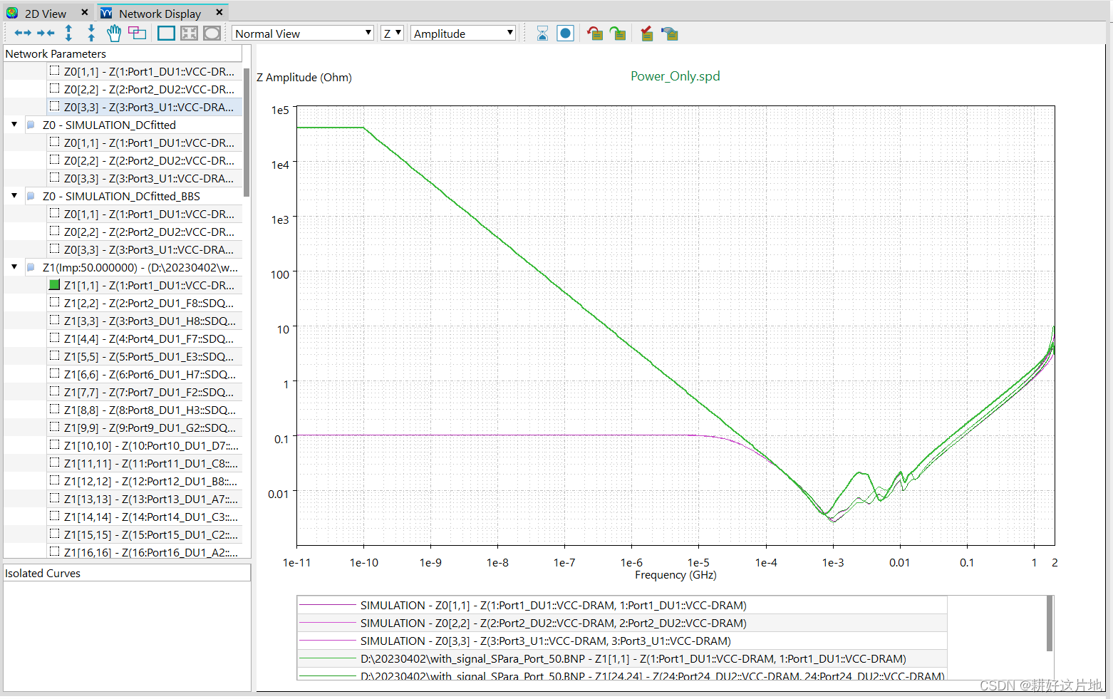 电源平面Z阻抗参数的提取是否需要设置VRM，以及Port 参考阻抗对仿真结果的影响_z参数 阻抗-CSDN博客