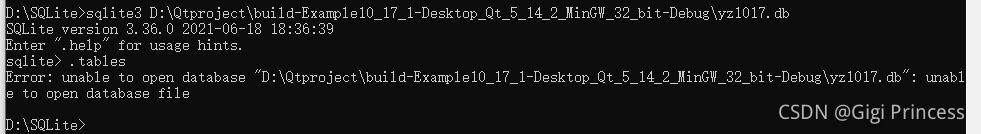 Qt Sql中出现的错误 Error Unable To Open Database Dqt Unable To Open Database Fileqt Sqlite