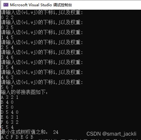 Prim(普里姆)算法生成图的最小生成树（C++）_普利姆最小生成树代码-CSDN博客