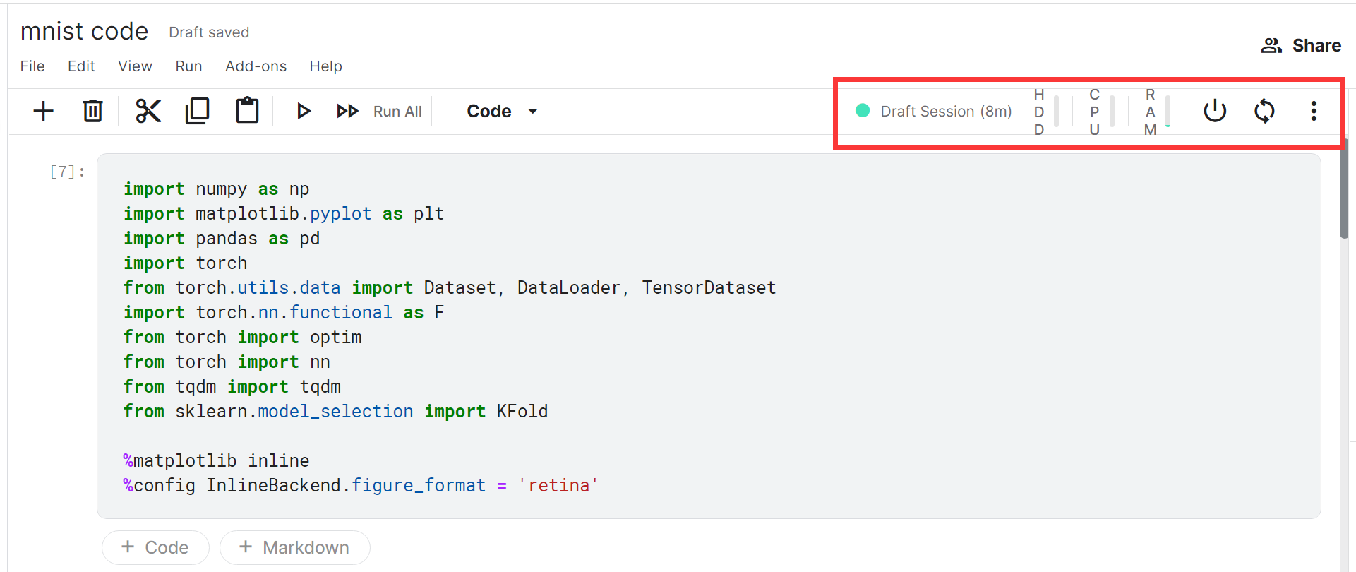 Kaggle入门预测赛，手写数字识别Digit Recognizer，使用Kaggle kernel作答，F=0.98_kaggle code should have exactly six ...