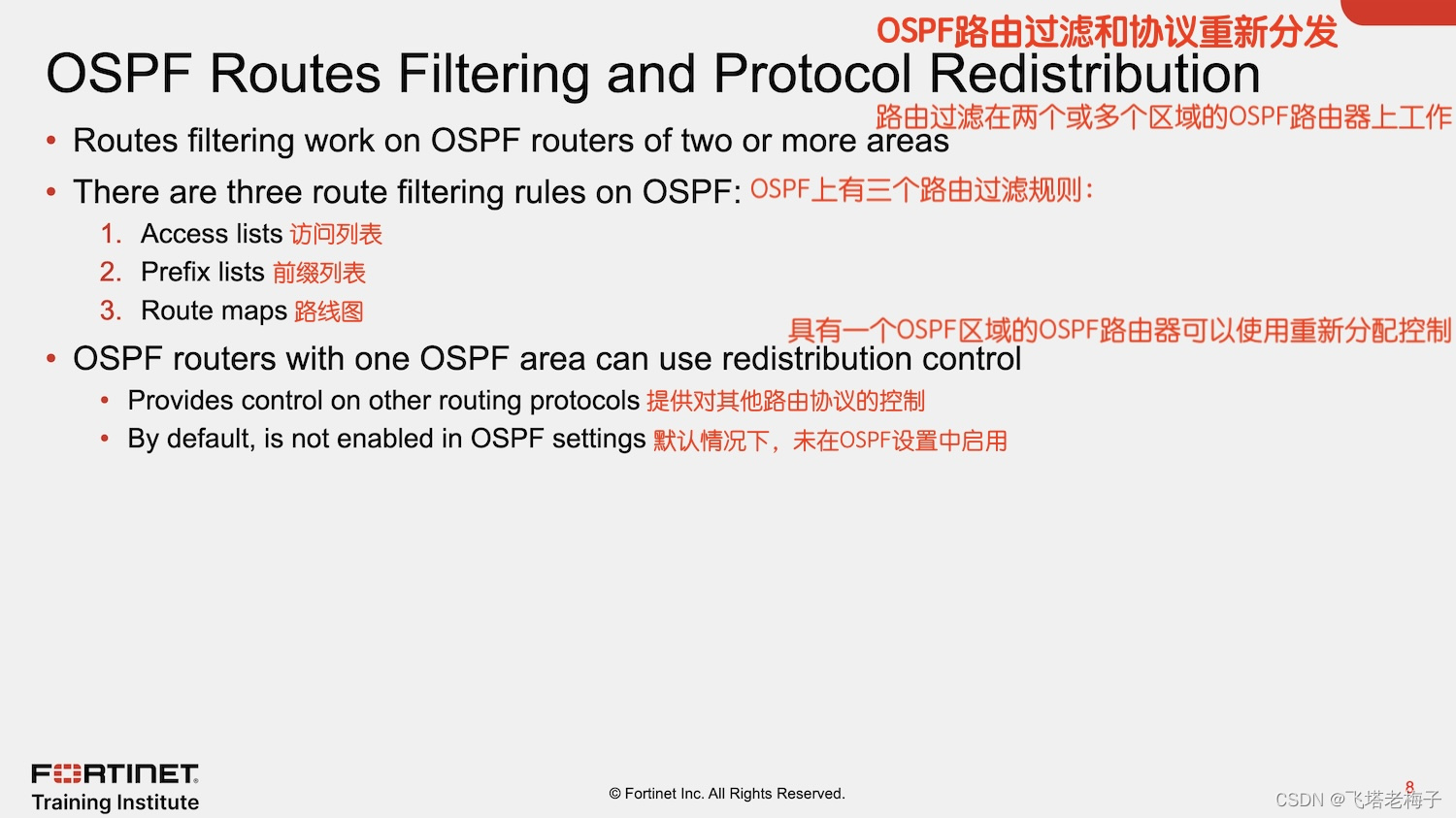 教程篇(7.2) 06. OSPF & 企业防火墙 Fortinet 网络安全架构师 NSE7_飞塔防火墙删除ospf-CSDN博客
