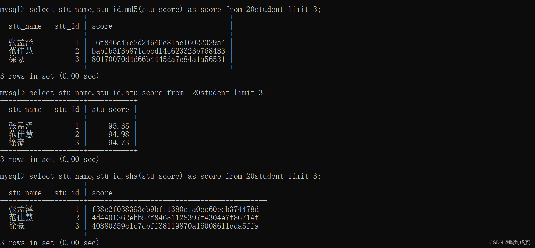 day011--mysql中的不可逆加密函数，信息函数及转换函数_mysql encode 加密算法-CSDN博客