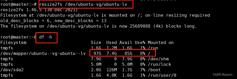 VM虚拟机Ubuntu 22.04 LVM磁盘扩容报错：GPT PMBR size mismatch (104857599 != 209715199) will be corrected by ...