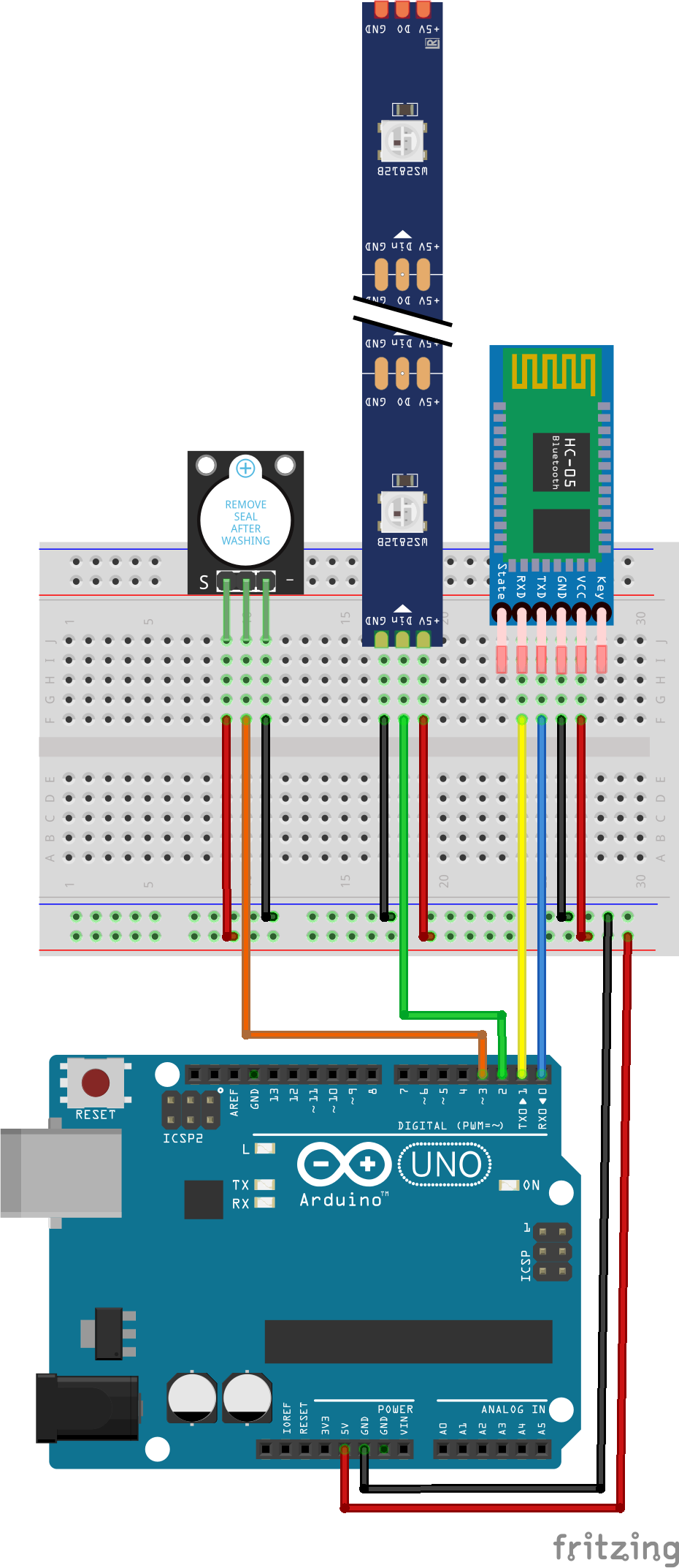 Fritzing软件绘制Arduino面包板接线图传感器模块库文件082_fritizing导入ws2812b灯带元件-CSDN博客