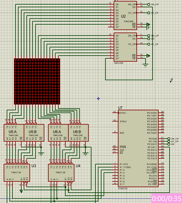 【Proteus仿真】51单片机+16X16点阵显示_51单片机控制max7219led16*16点阵-CSDN博客