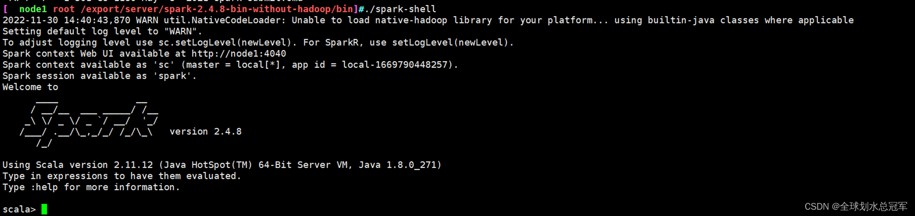 spark集群部署Spark2.4.8_全球划水总冠军的博客-CSDN博客