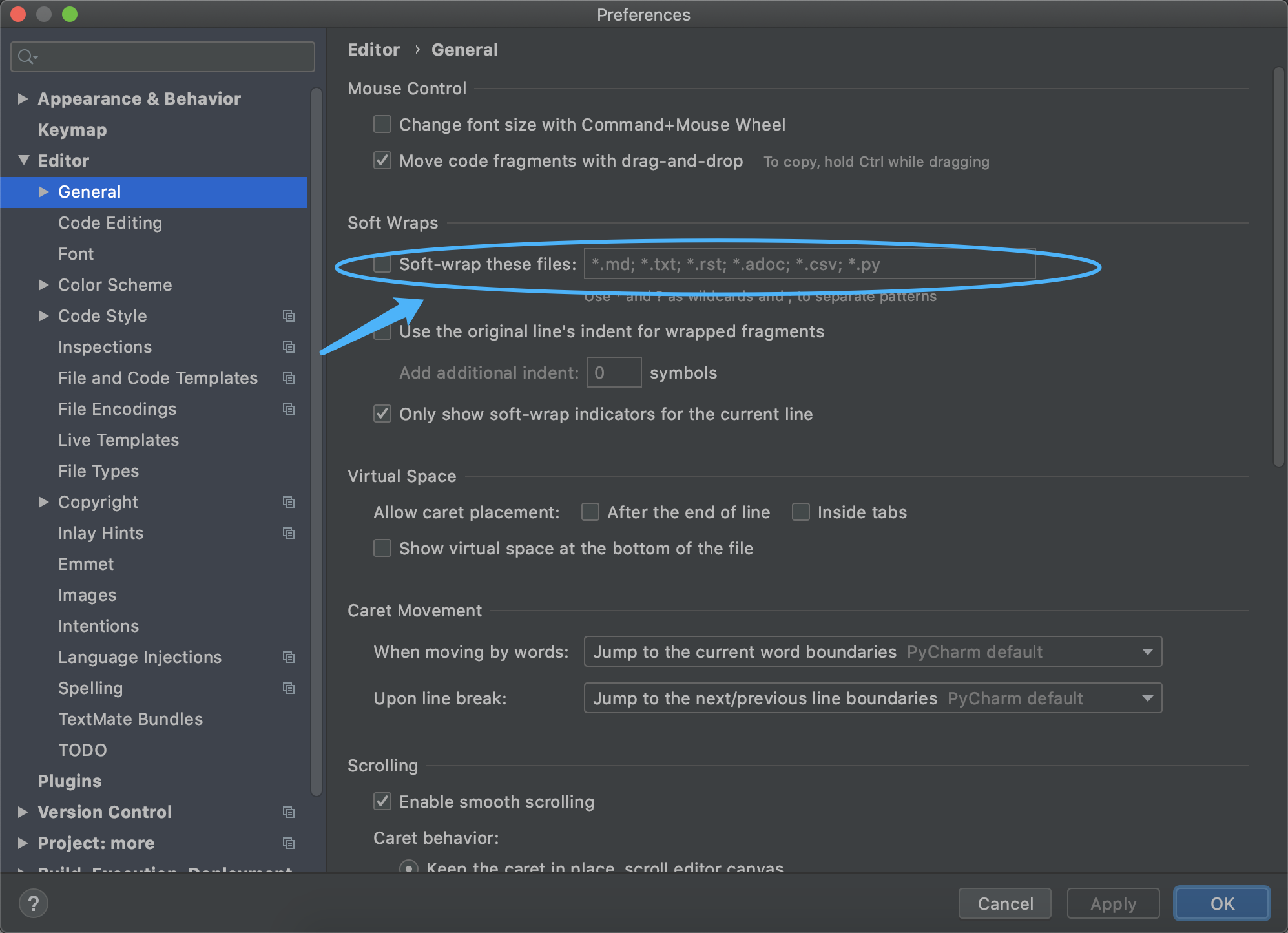 pytcharm取消自动换行/自动换行_this document contains very-CSDN博客