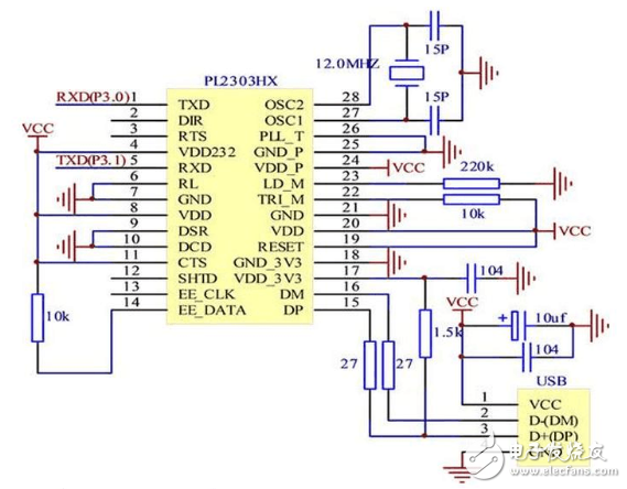 PL2303HXD电路图(USB转UART)_pl2303原理图-CSDN博客