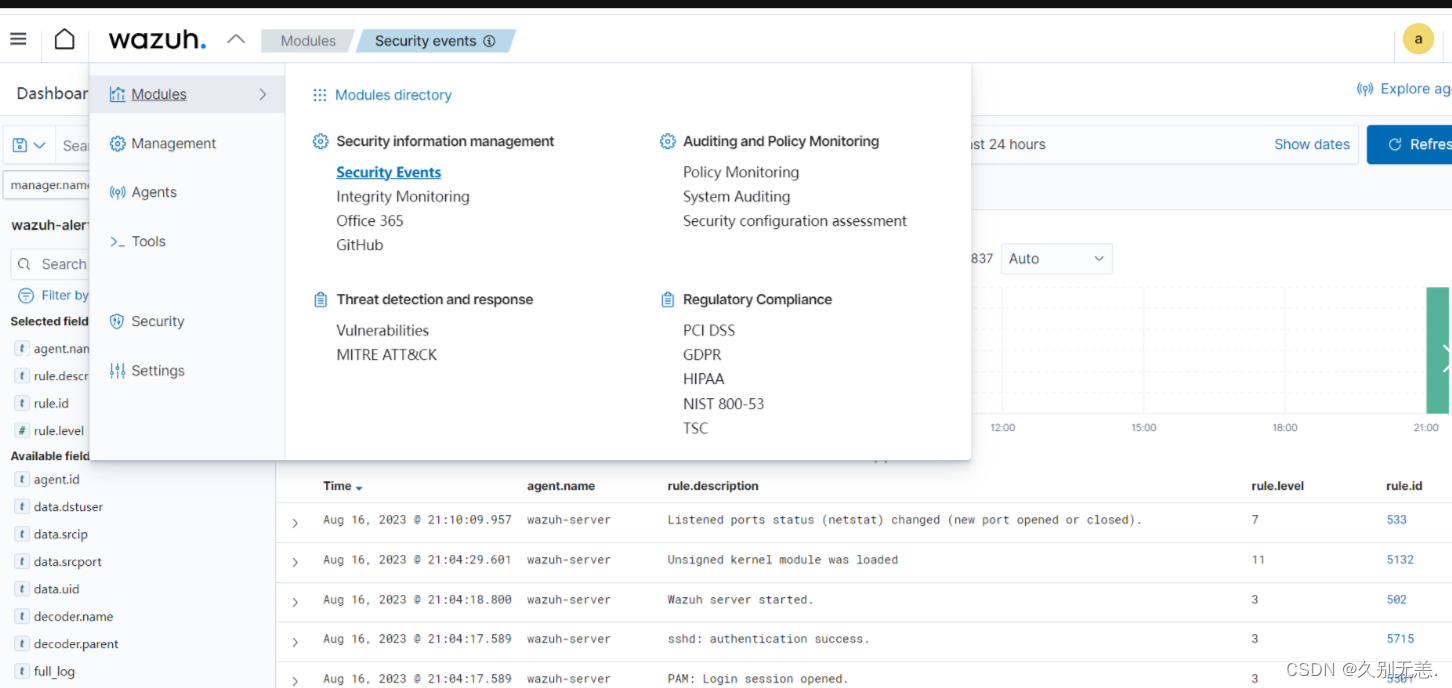 wazuh环境配置及漏洞复现_wazuh 邮箱配置-CSDN博客
