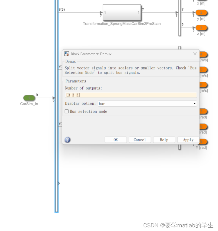 carsim_prescan_matlab报错之输入输出维度_prescan中component: simulink | category: model erro-CSDN博客