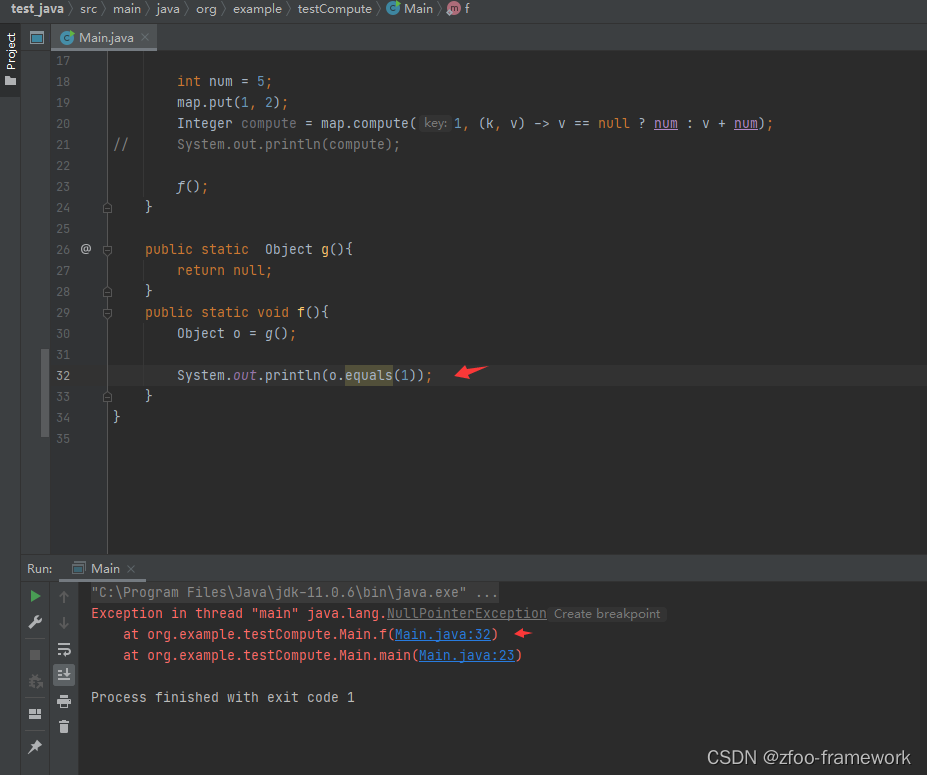 npe定位技巧 1.为了性能，idea并不会打印出来哪个是空指针 2.加了断点，idea会提示出来哪个是空指针_idea 检测npe插件-CSDN博客