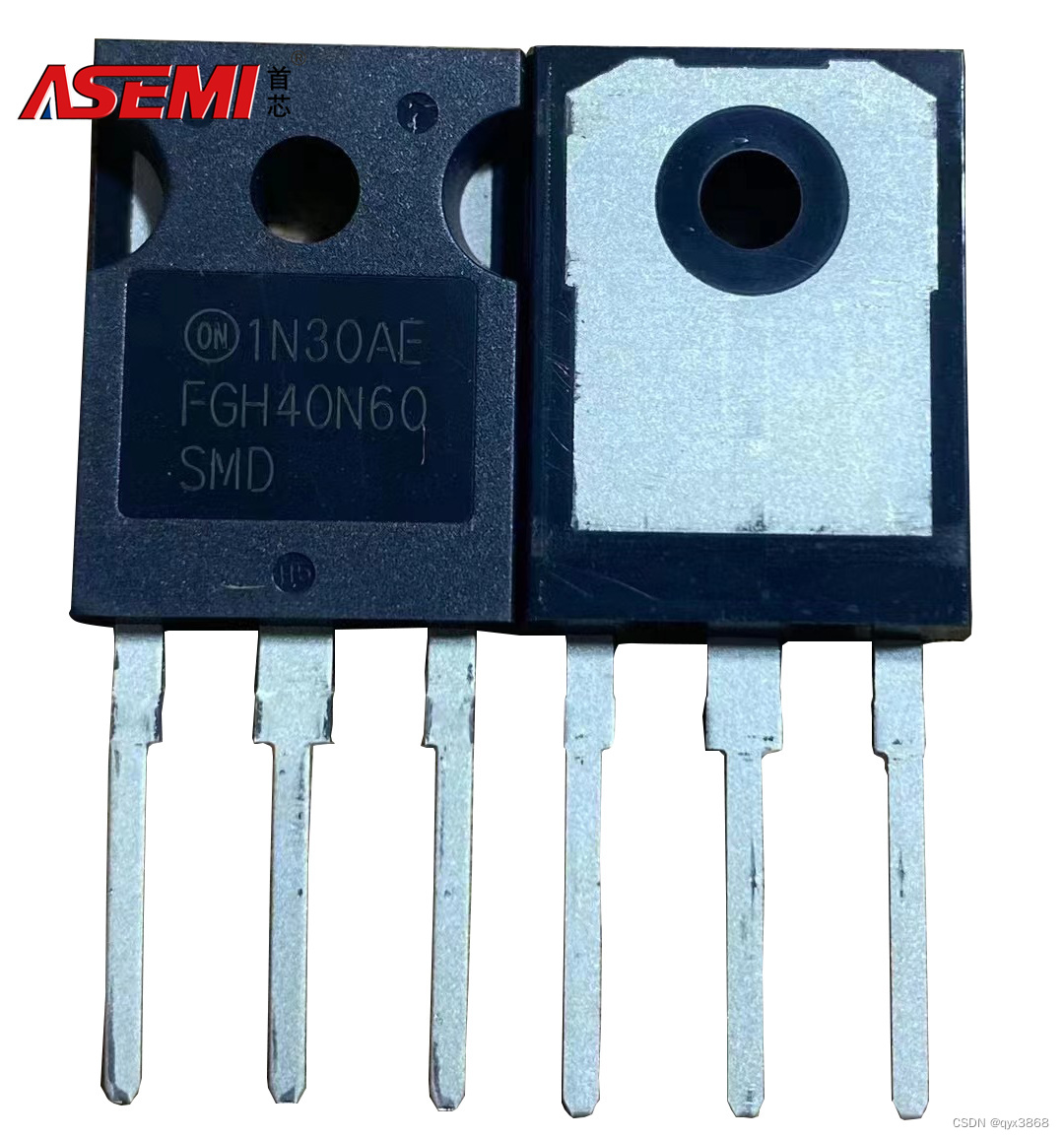 ASEMI代理ON/安森美FGH40N60SMD原厂渠道车规级IGBT